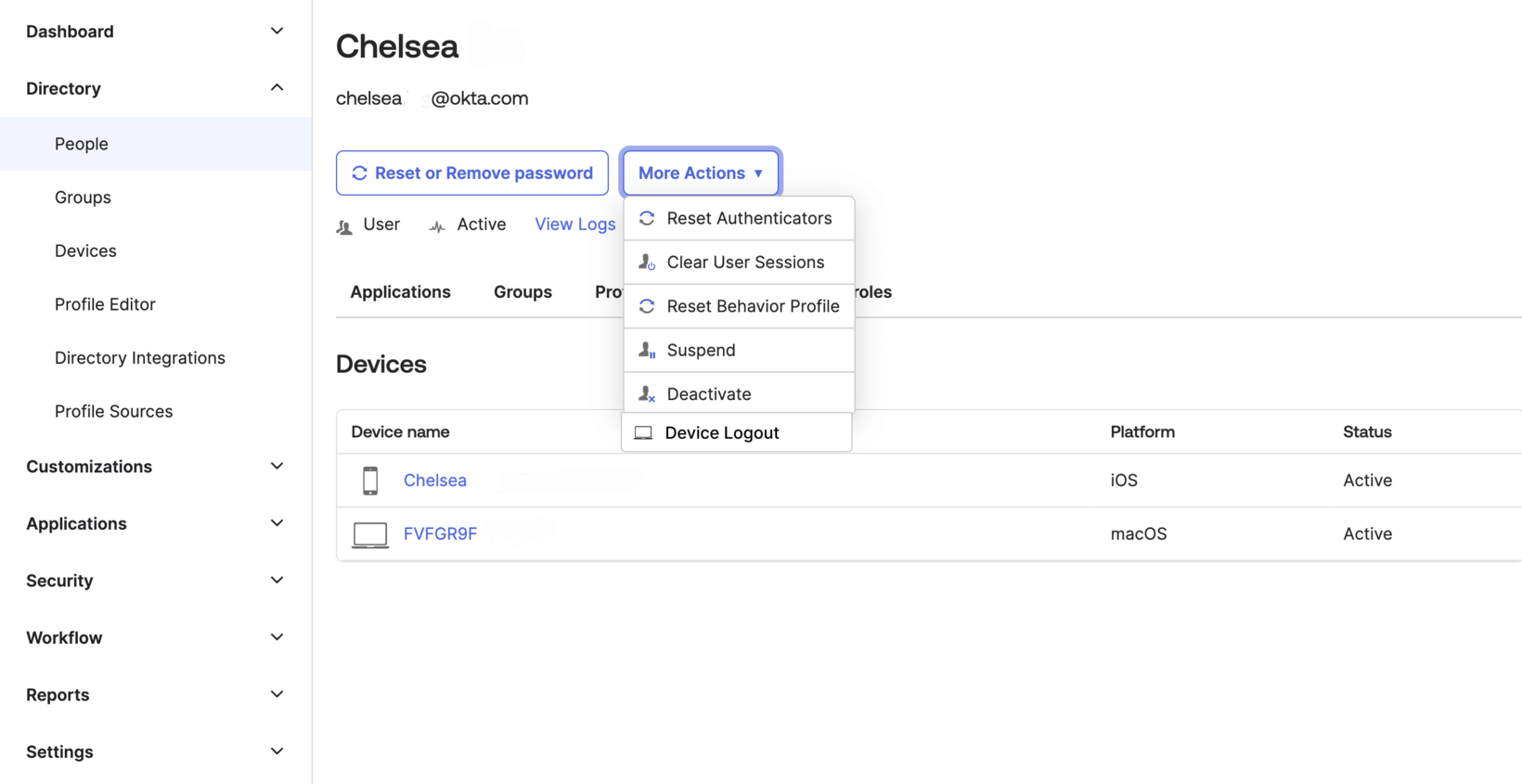 Risk-Based Policy-Driven Security with Device Logout | Okta